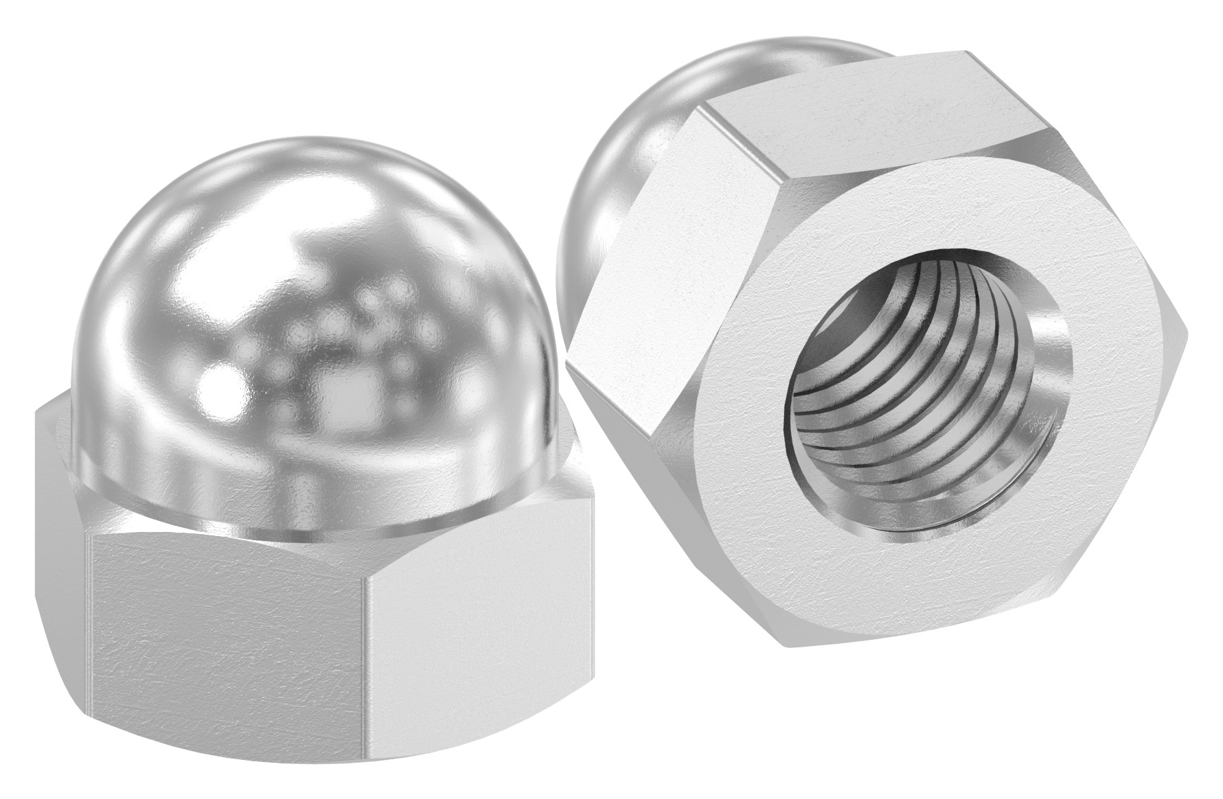 Sechskant-Hutmutter M10, DIN 1587, V2A | 58322-240-10