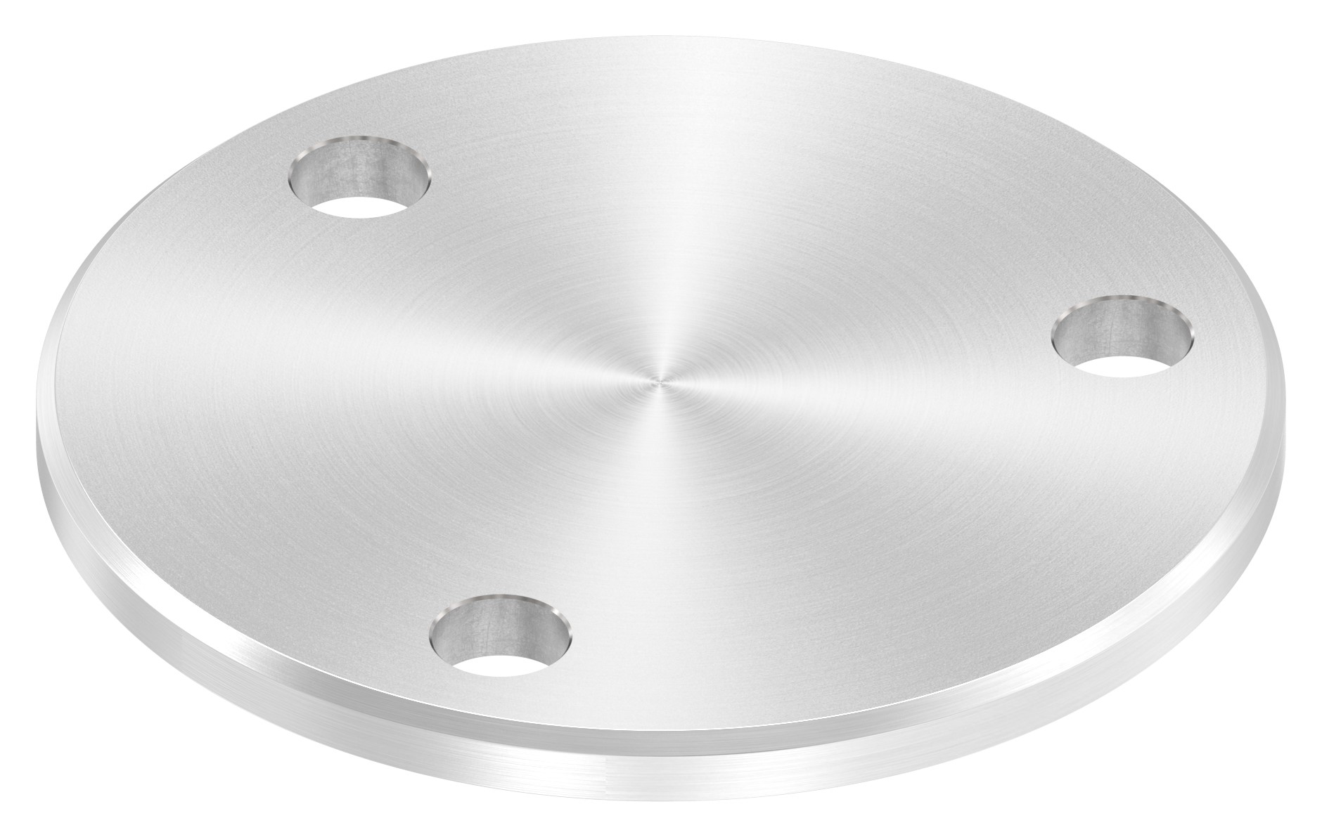 Ankerplatte Ø 100x6mm, mit Rundschliff und Fase, V2A | 54103-240-R-F